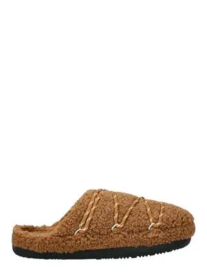 Moon Boot Faux Shearling Slippers - Brown