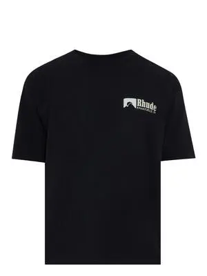Rhude Ramatuelle Intl Racing Tee Vintage And White - Black