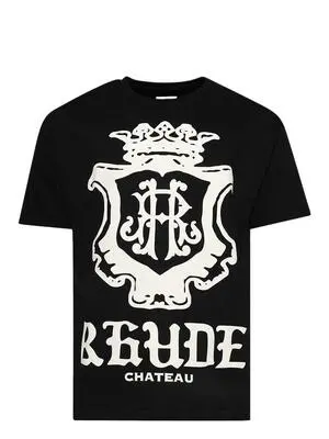 Rhude Oversized Chateau Crest Tee And - Black
