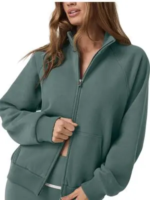 Vuori Restore Double Zip Sweatshirt - Agate Green
