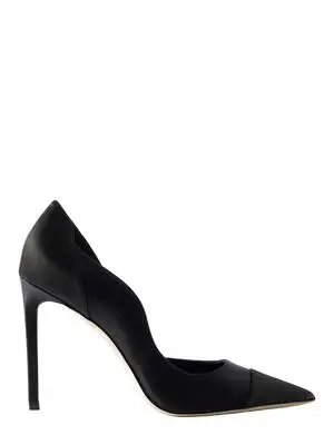 JIMMY CHOO Brigitte 100 Satin Pumps - Black