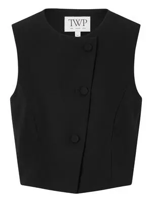 TWP Perry Wool Vest - Black