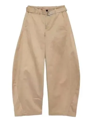 Sacai Belt-loop Ring-belt Trousers - Neutrals