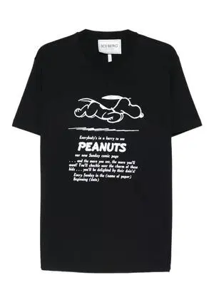 Iceberg Peanuts Print T-shirt - Black