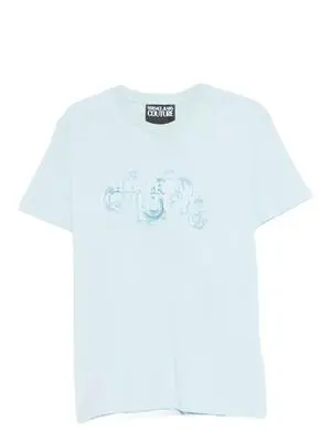 Versace Print-detail T-shirt - Blue