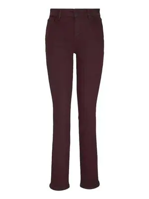 Ag Button Straight Jeans - Brown