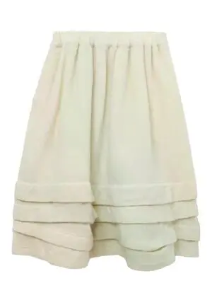 Comme Des Garçons Ruffled Midi Skirt - Neutrals