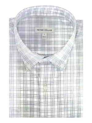 Peter Millar Checked Shirt - White