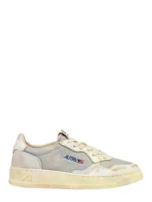 AUTRY Medalist Low Super Vintage Leather Sneakers Neutrals