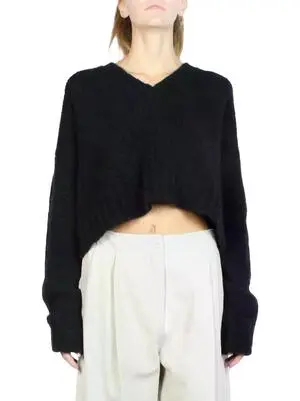 MALLONI V-Neck Cropped Sweater