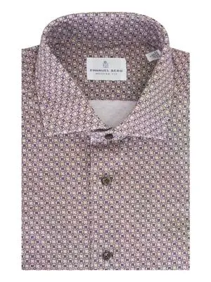 EMANUEL BERG Geometric-print Shirt - Neutrals