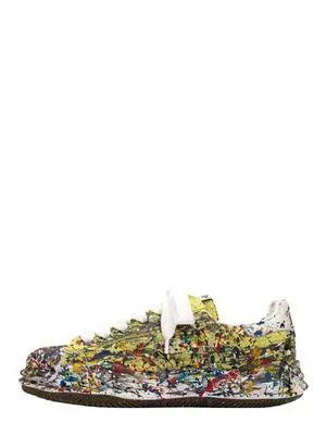 Mihara Yasuhiro Blakey Paint-splatter Sneakers - Yellow