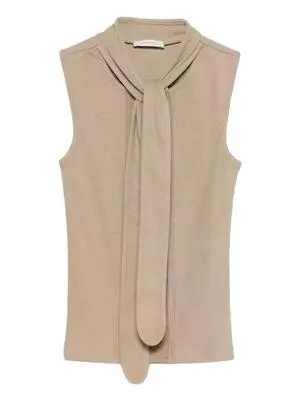 LEMAIRE Asymmetrical Tie Top - Neutrals