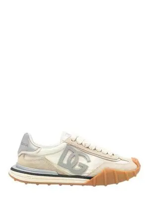 Dolce & Gabbana Bassa Logo-patch Sneakers - Neutrals