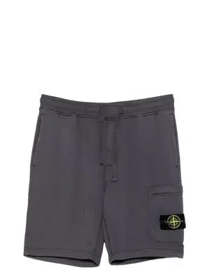 Stone Island Logo-patch Pocket Shorts - Blue