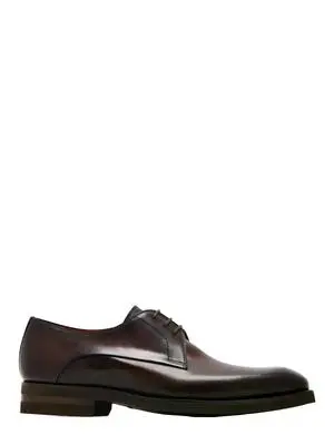 Magnanni Leather Derby Shoes - Brown