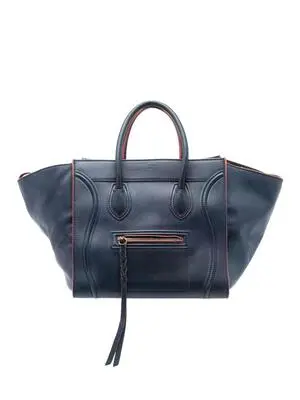 Celine 2012 Medium Leather Phantom Luggage Tote Bag - Blue