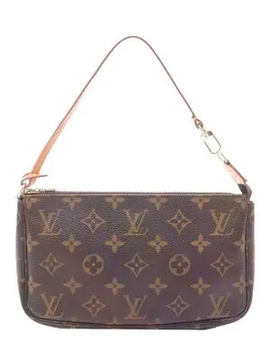 LOUIS VUITTON 2002 Monogram Pochette Accessoires Handbag - Brown