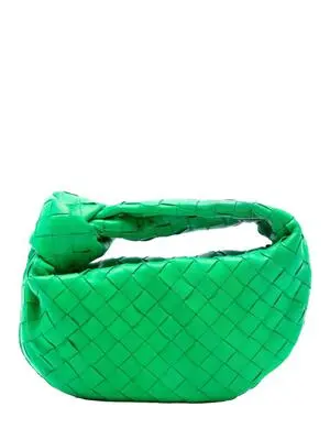 Bottega Veneta Mini Nappa Intrecciato Jodie Hobo Bag - Green