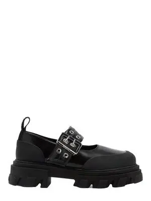 GANNI Buckled Eyelet-detail Pumps - Black