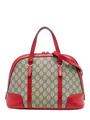 Gucci Small Gg Supreme Dome Satchel - Brown