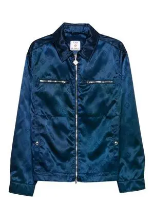 Casablanca Patterned Zip Jacket - Blue