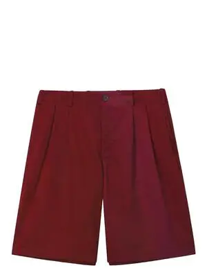 Our Legacy Pleated Twill Shorts - Red