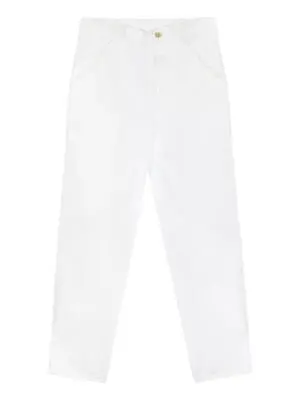 Comme Des Garçons Woven Trousers With Belt Loops - White