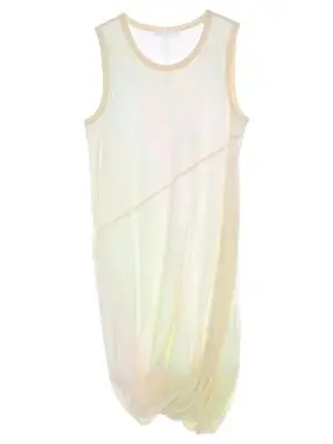 Helmut Lang Sheer-overlay Mini Dress - Neutrals