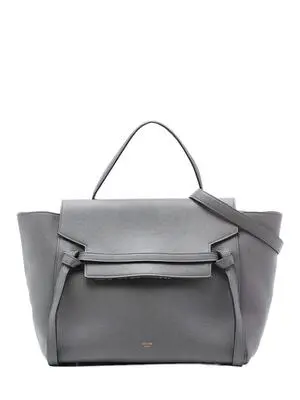 Celine 2016 Mini Grained Calfskin Belt Bag Satchel - Grey
