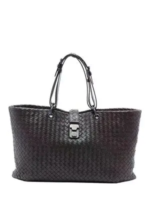 Bottega Veneta 2012-2025 Medium Nappa Intrecciato Capri Tote Bag - Brown