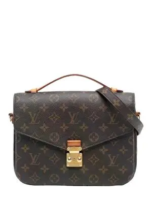 LOUIS VUITTON Monogram Pochette Metis Satchel - Brown