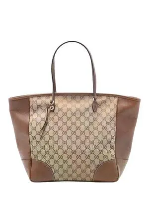 Gucci Gg Canvas Bree Tote - Brown