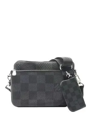 LOUIS VUITTON 2010-2026 Damier Graphite Trio Messenger Shoulder Bag - Black
