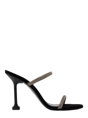 STUART WEITZMAN Embellished Heeled Sandals - Black