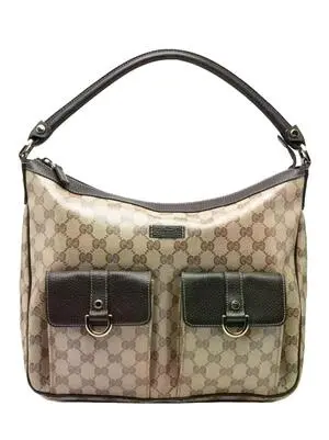 Gucci Gg Crystal Abbey D-ring Handbag - Brown