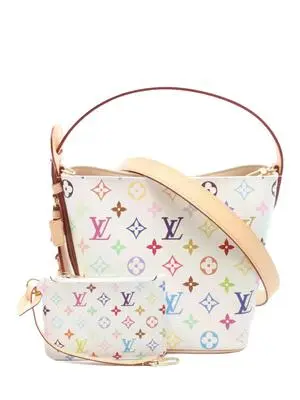 LOUIS VUITTON 2000-2010 X Takashi Murakami Monogram Multicolore All-in Bb Satchel - White
