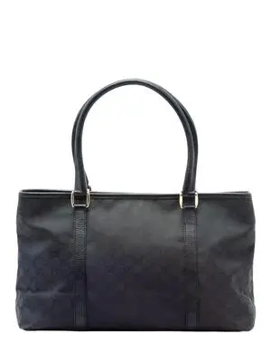 Gucci Gg Canvas Tote Bag - Black