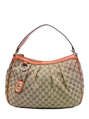 Gucci Gg Canvas Sukey Shoulder Bag - Brown