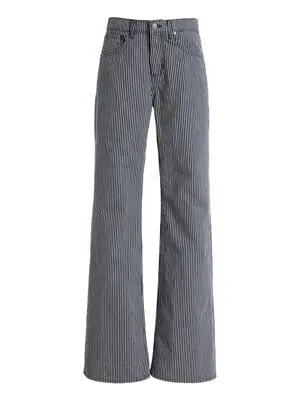 NILI LOTAN Celia D Rigid Mid-rise Flare Jean - Stripe