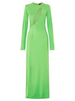 TOM FORD Cutout Crepe-jersey Gown - Green