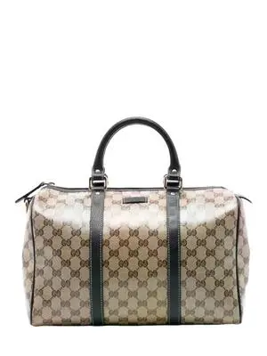 Gucci Medium Gg Crystal Joy Boston Bag - Brown