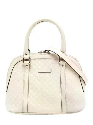 Gucci Mini Microissima Dome Satchel - White
