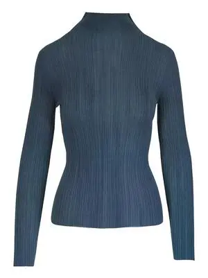 AGNONA High-Neck Ribbed Top