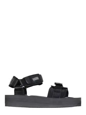 Suicoke Platform Strap Sandals - Black