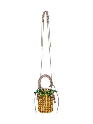 ALEMAIS Mini Pineapple Bucket Bag - Yellow