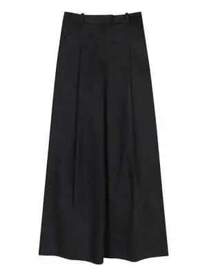 Malloni Pleated Cotton Trousers - Black