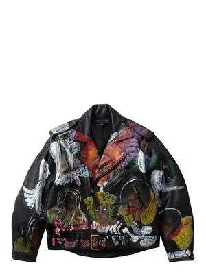 WHO DECIDES WAR Star Moto Leather Jacket - Multi