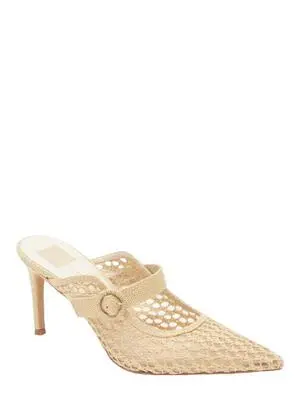 Dolce Vita Keekee Pointed Toe Pump Light Natural Woven Raffia