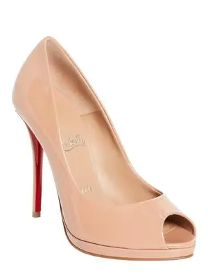 CHRISTIAN LOUBOUTIN Lady Z Peep-toe Pumps - Blush/blush